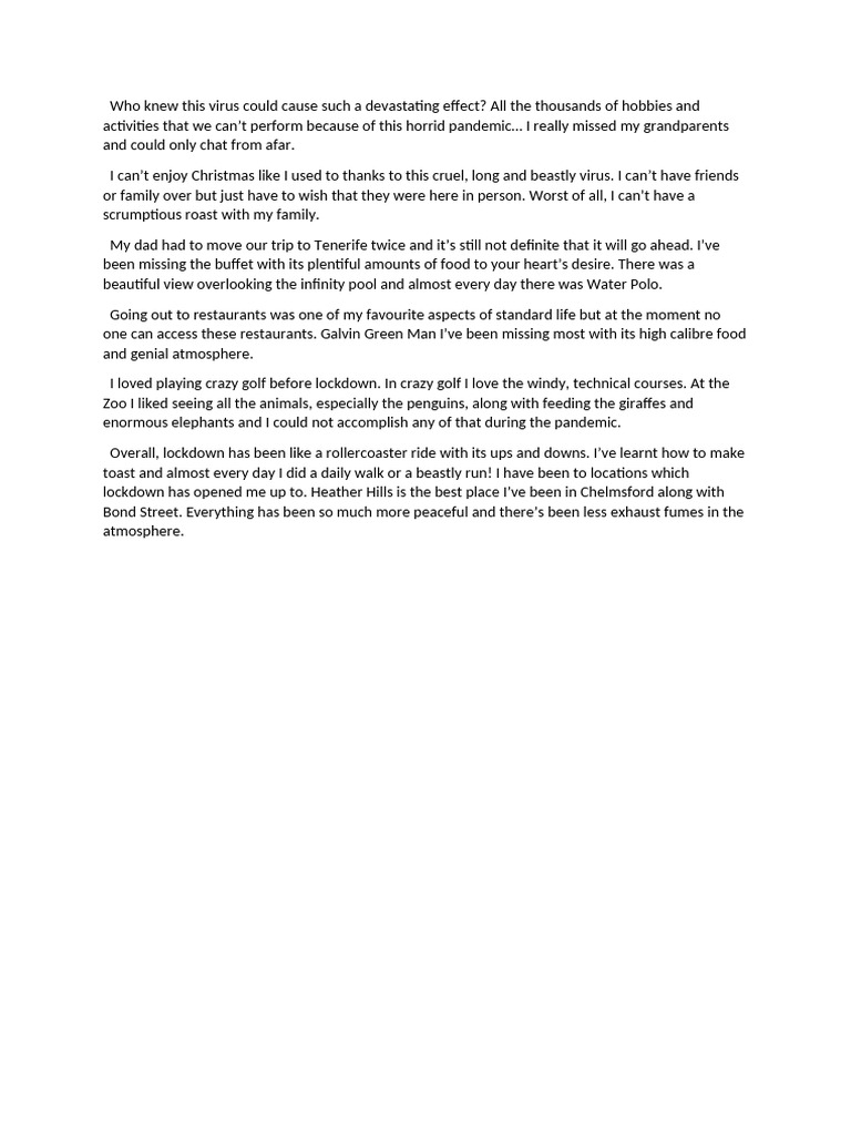 Impact Of Pandemic On Daily Life Pdf