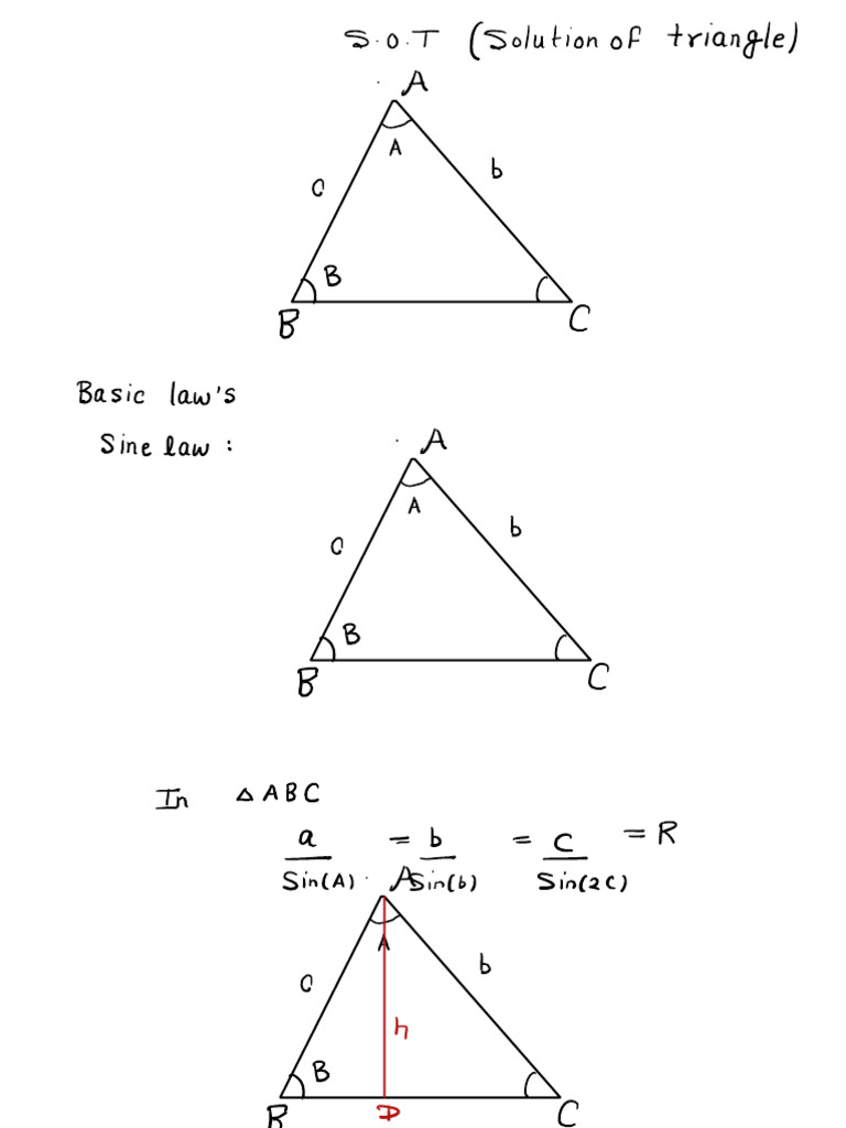 Solution of Triangle | PDF