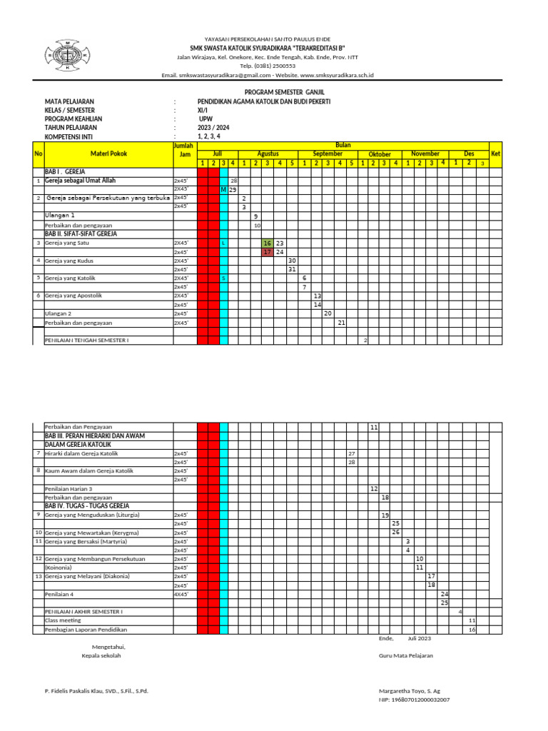 PROMES KELAS X,XI,XII 2023&2024 (Autosaved) | PDF
