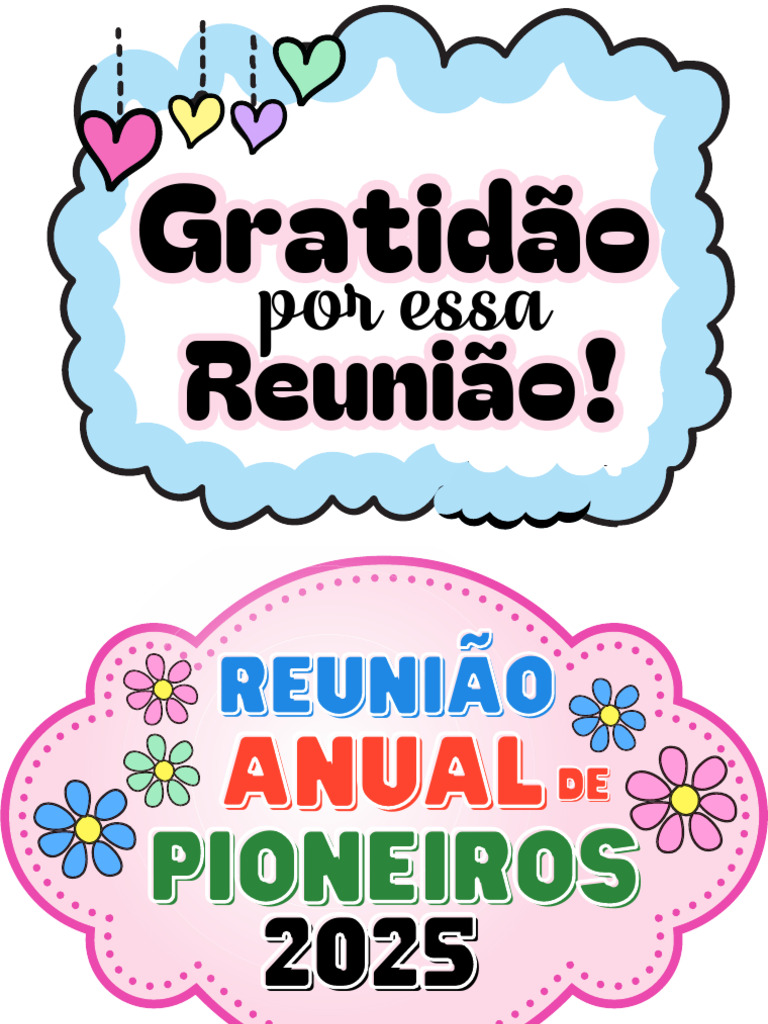 Plaquinhas Reunião Anual - 2025 | PDF