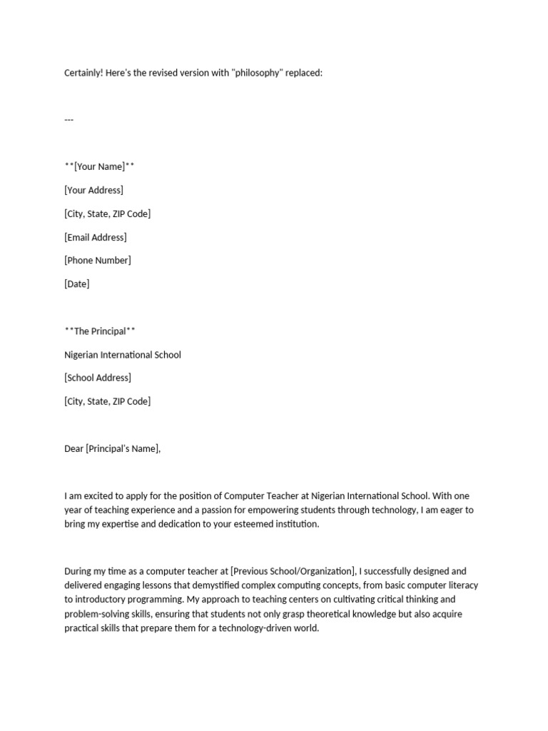My Application Letter | PDF