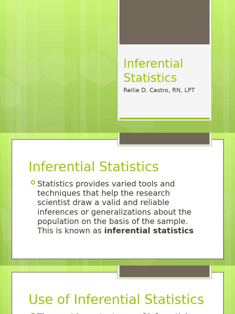 Inferential Statistics | PDF | Statistics | Chi Squared Test