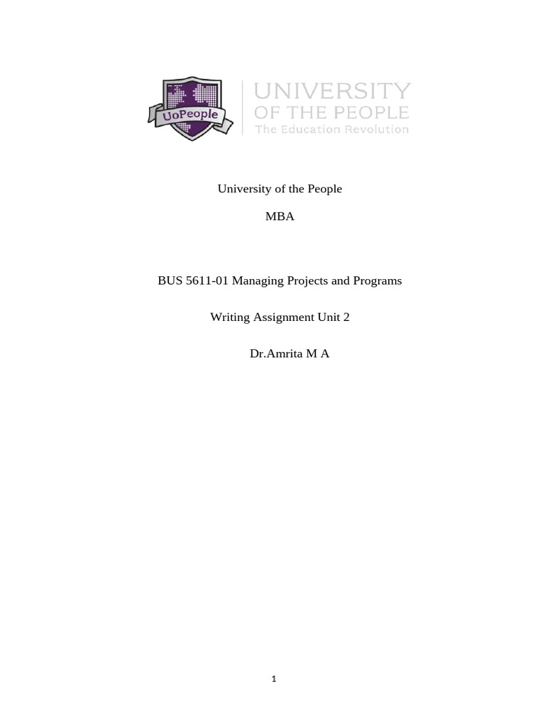 1 - Writing Assignment Unit 2 | PDF | Business