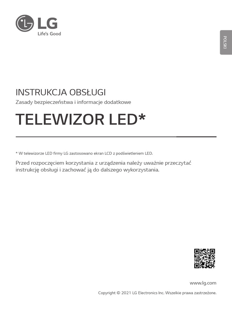 Instrukcja Obslugi LG 43UP78003 | PDF