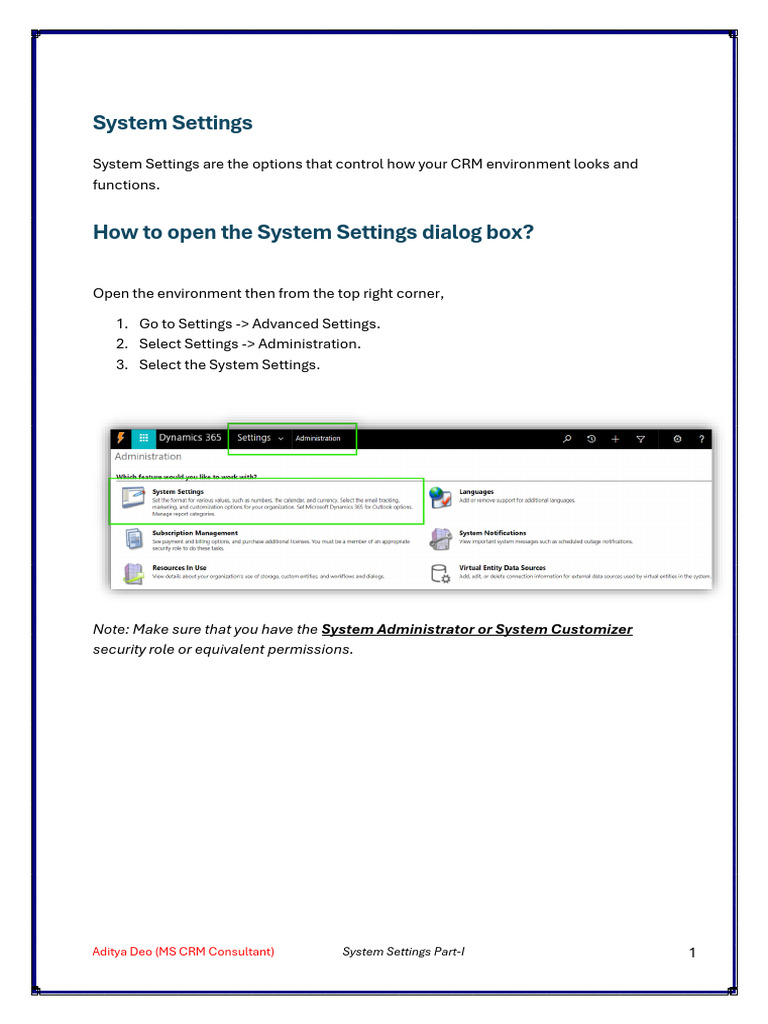 CRM System Settings Guide | PDF | Login | Computing