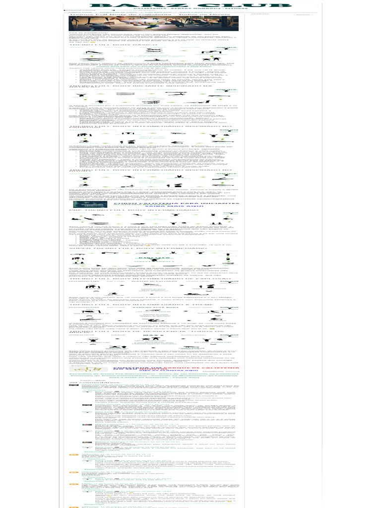 Barz Club Street Workout: Treinos Full Body de Calistenia - Todos os Níveis | PDF