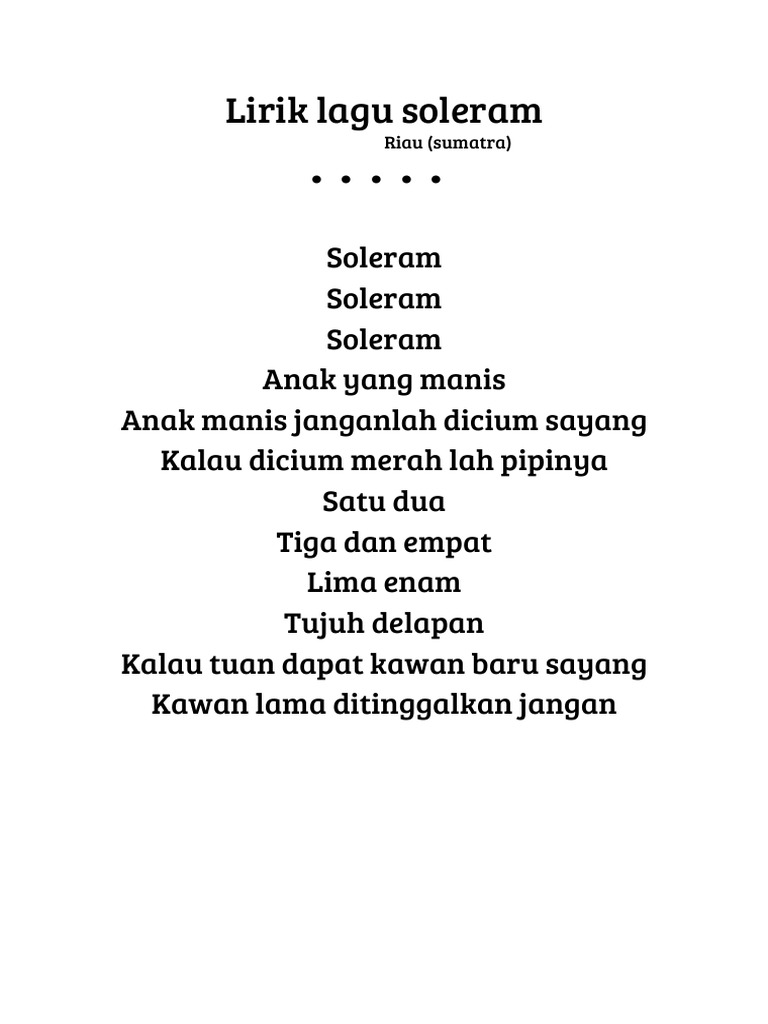 Salinan Dari Pengertian Lagu Soleram | PDF