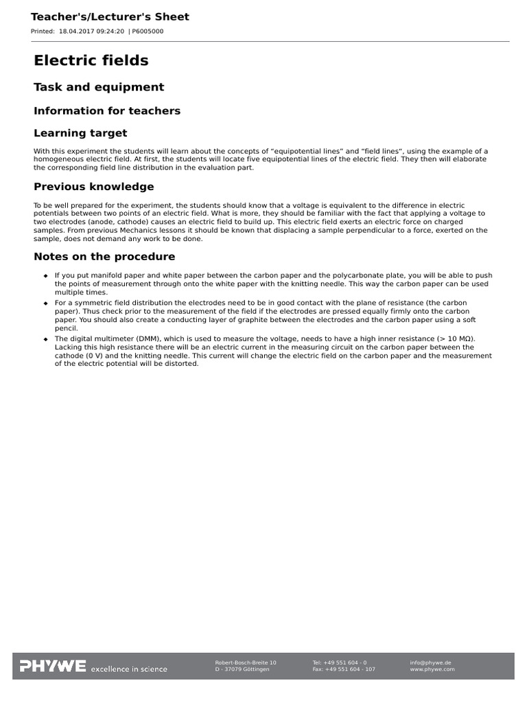 4 Electromagnetic Field Lines Experiment | PDF | Anode | Power Supply