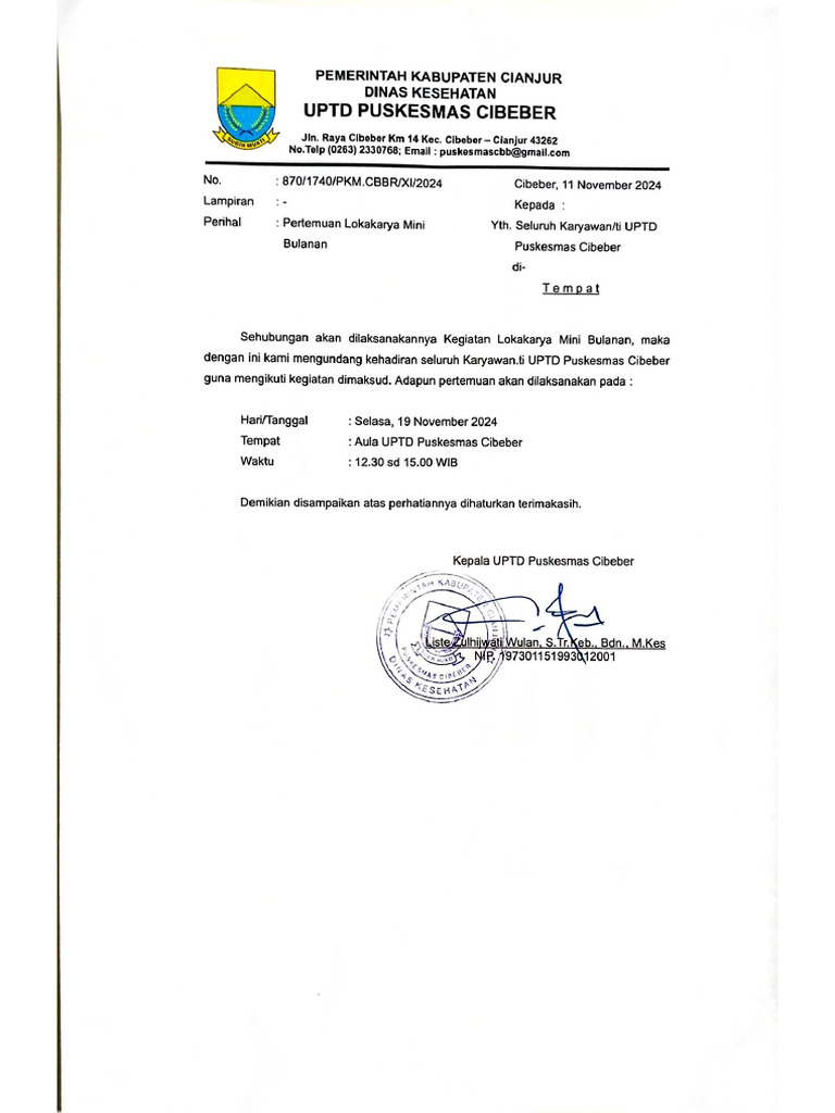 Undangan Lokbul November | PDF