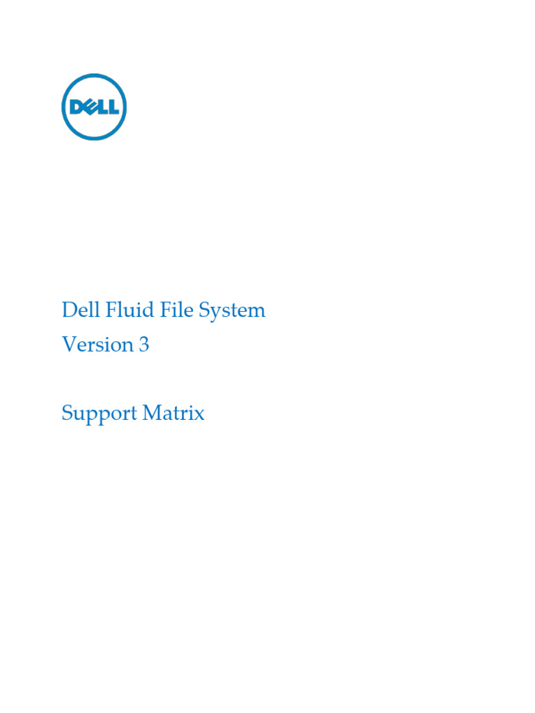 FluidFS v3 Support Matrix - Rev H | PDF | Utility Software | Data ...