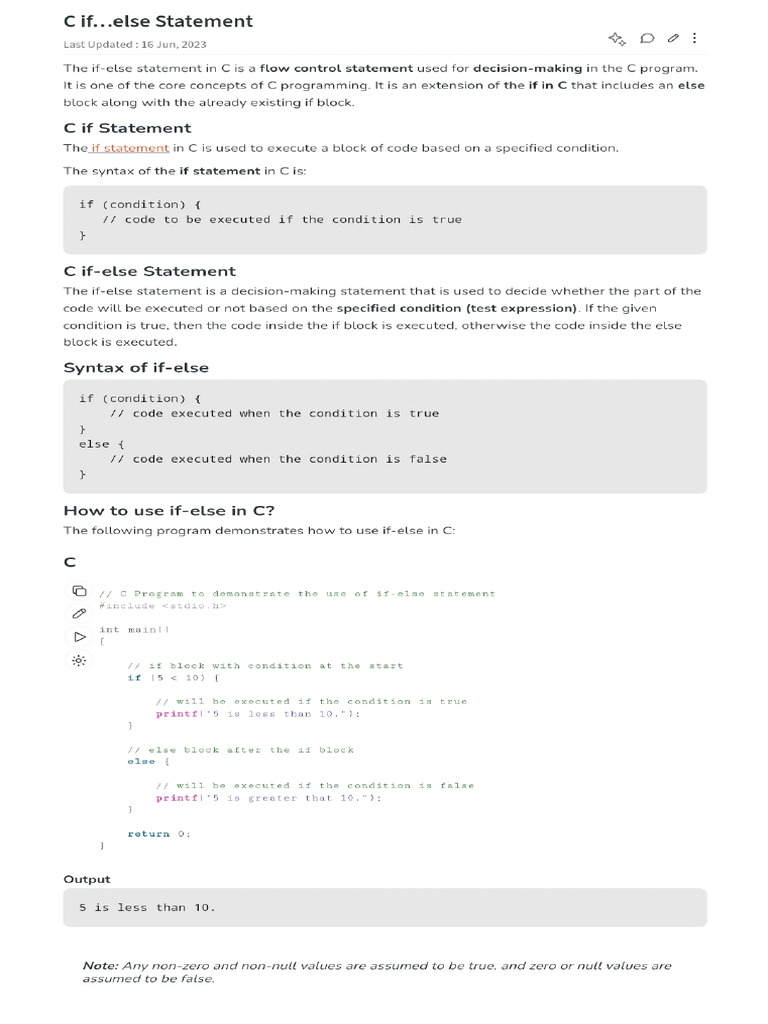 If-else Statement in C-Programming | PDF | Computer Programming | Software Engineering