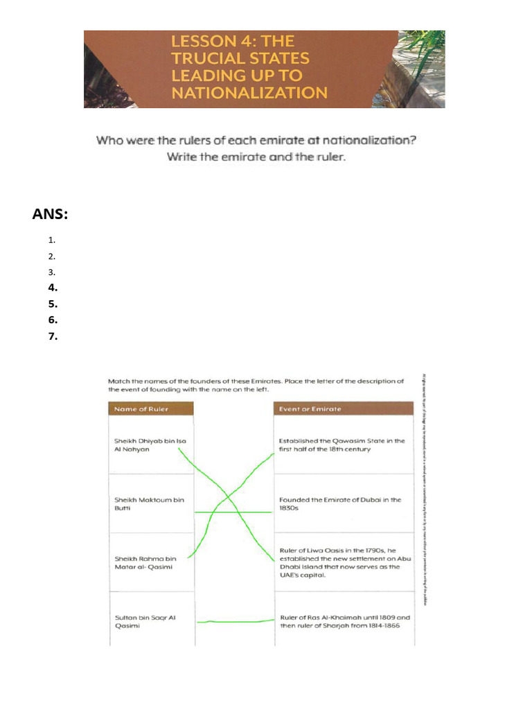 PT-2 UAE S.ST Portion - Chapter-4, 6 & 7 With Answers | PDF