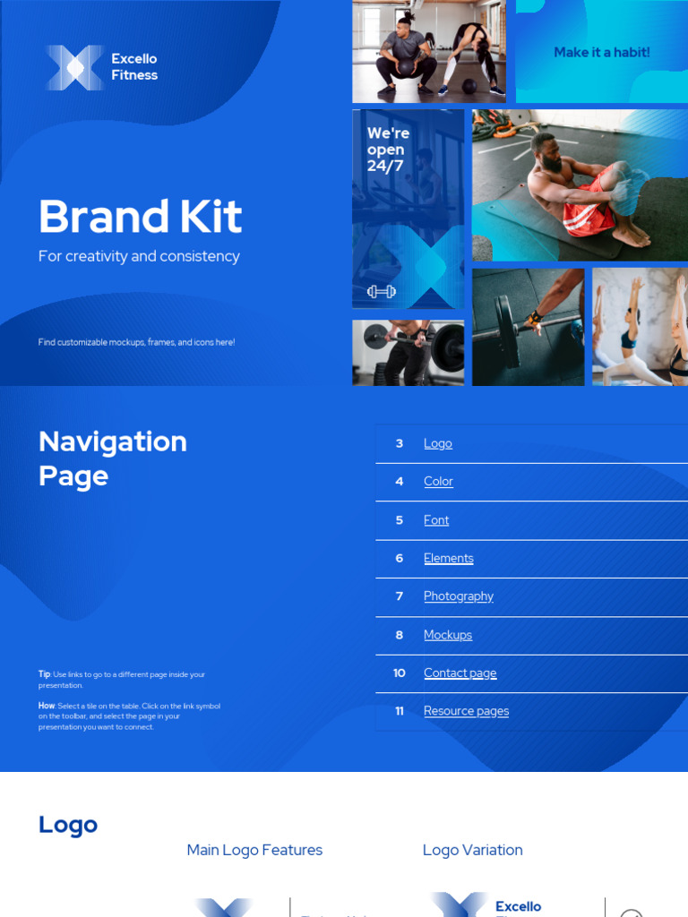Excello Fitness Brand Kit Overview | PDF | Logos | Brand