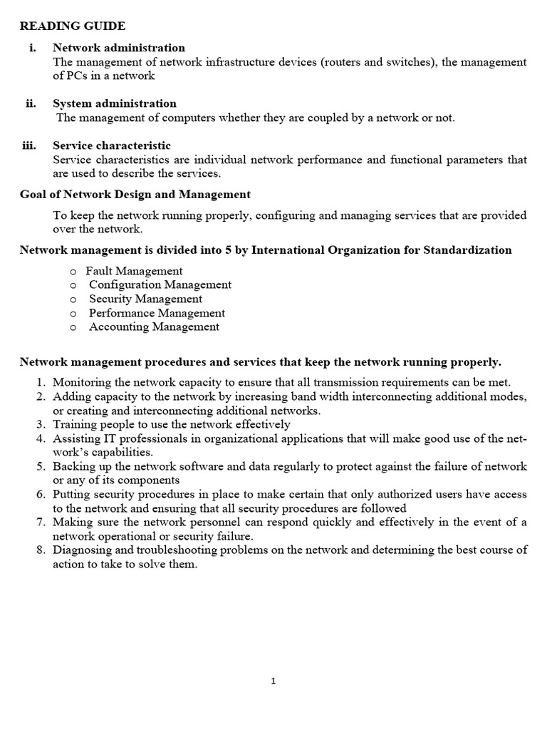 Network Management and Design Guide | PDF | Computer Network | Security