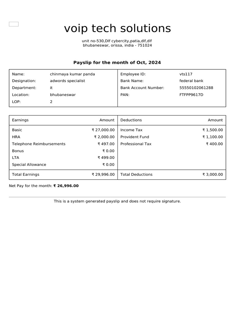 VOIP PAY SLIP OCVTY PDF