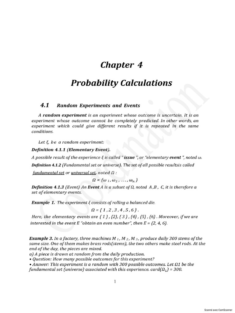 Chapitre 4 - Probability Calculation | PDF
