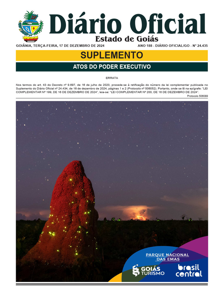 Errata da Lei Complementar em Goiás | PDF