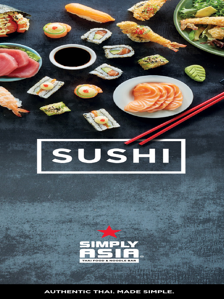 Simply Asia Sushi Sit Down Menu 144dpi | PDF | Sushi | Food And Drink