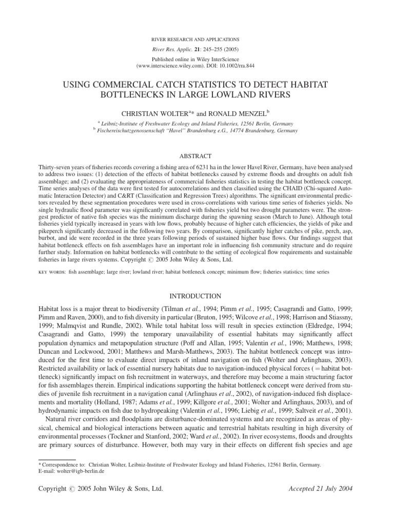 Using Commercial Catch Statistics To Det | PDF | Physical Geography ...