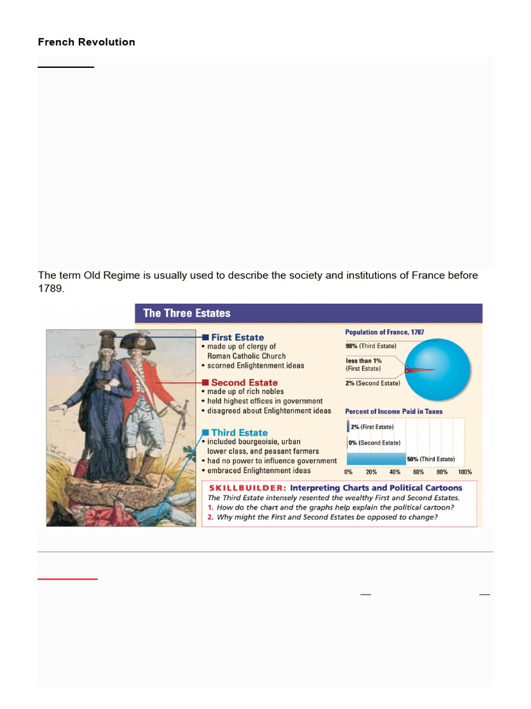 french revolution to nation state | PDF | Cost Of Living | First French ...