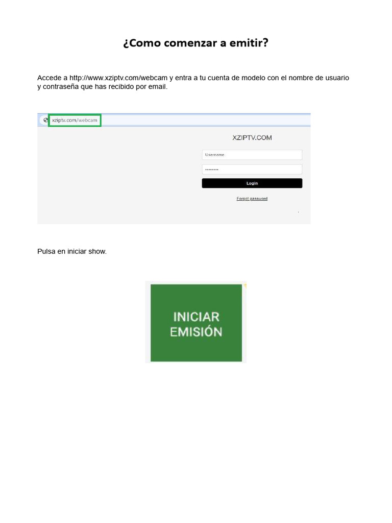 Guía para comenzar a emitir en Xziptv | PDF