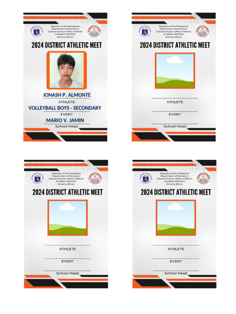 Secondary Volleyball Athlete IDs | PDF