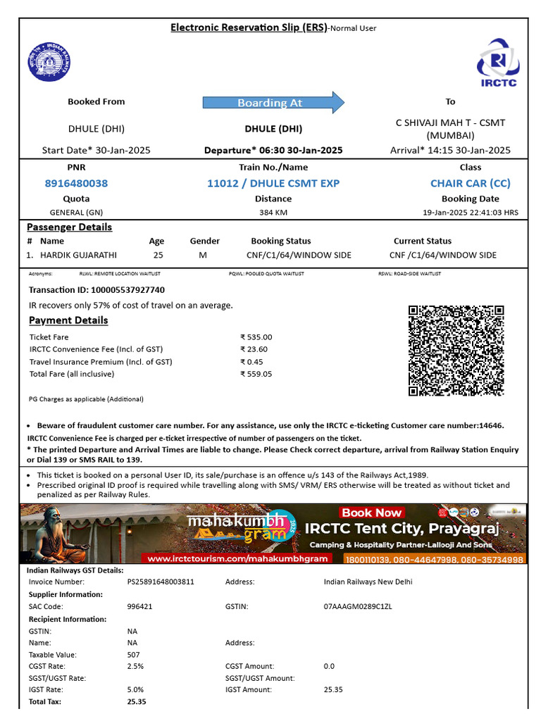 mumbai ticket | PDF | Identity Document | Payments