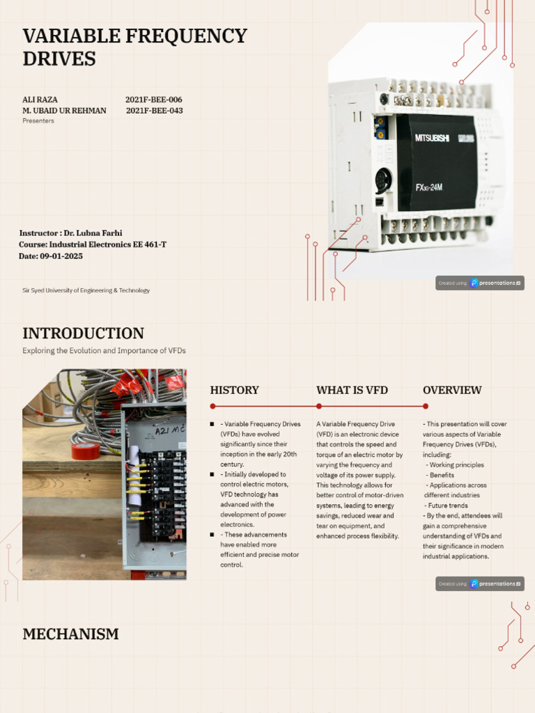Variable Frequency Drives Presentation | PDF