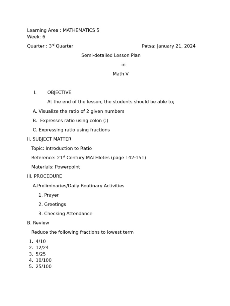 LP Math5 | PDF | Ratio | Mathematics