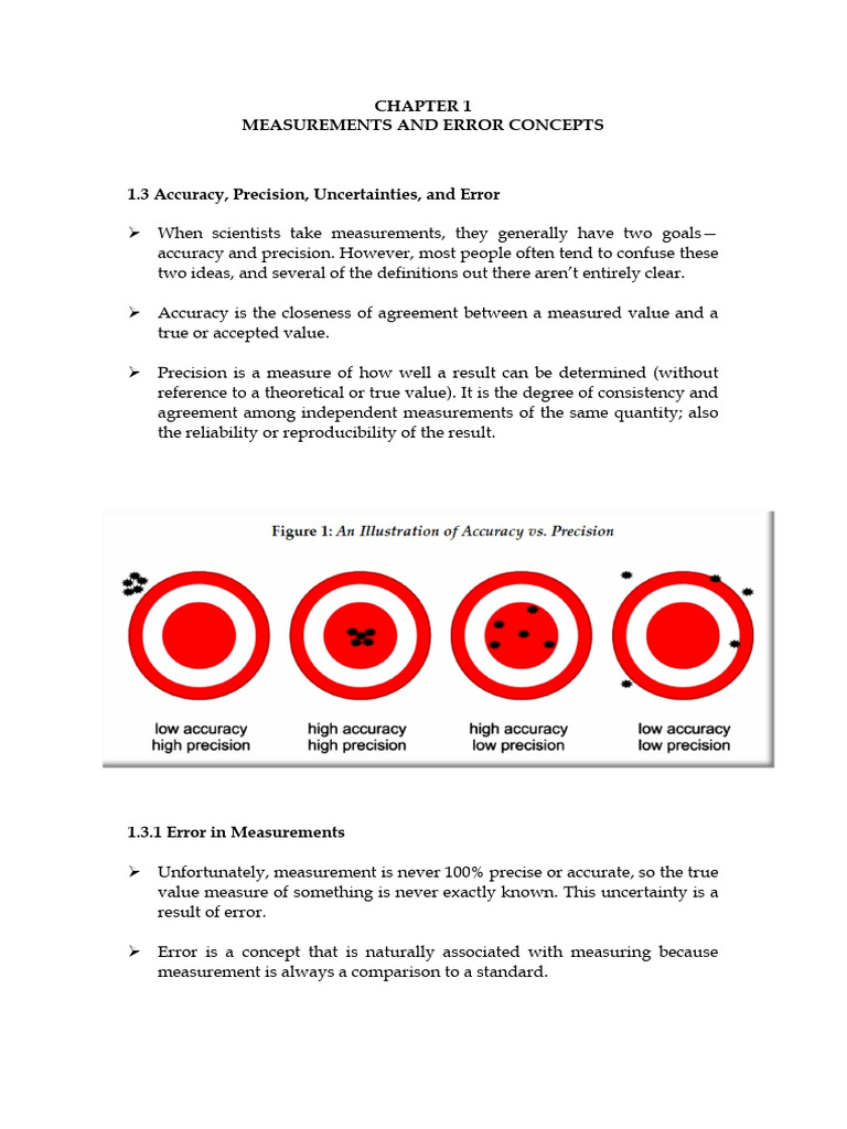 CHAPTER 1.3 Summarized Handout | PDF | Significant Figures | Measurement