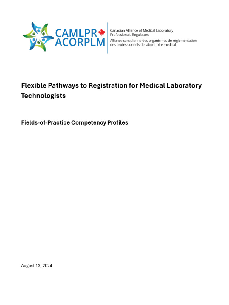 CAMLPR Competency Profiles EandF VERSIONS | PDF | Fluorescence In Situ ...