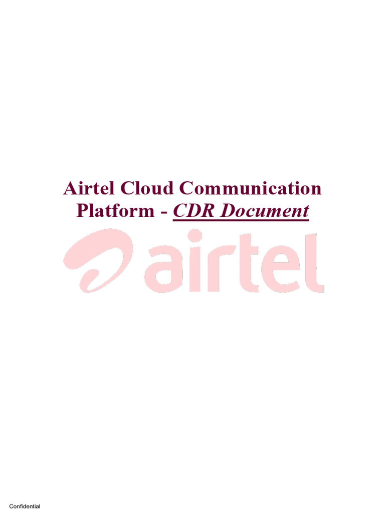 Airtel Cloud Communication Platform - CDR Document v1.3 | PDF | Interactive Voice Response ...