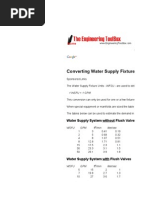 Converting WSFU To GPM | PDF | Tap (Valve) | Water And Politics