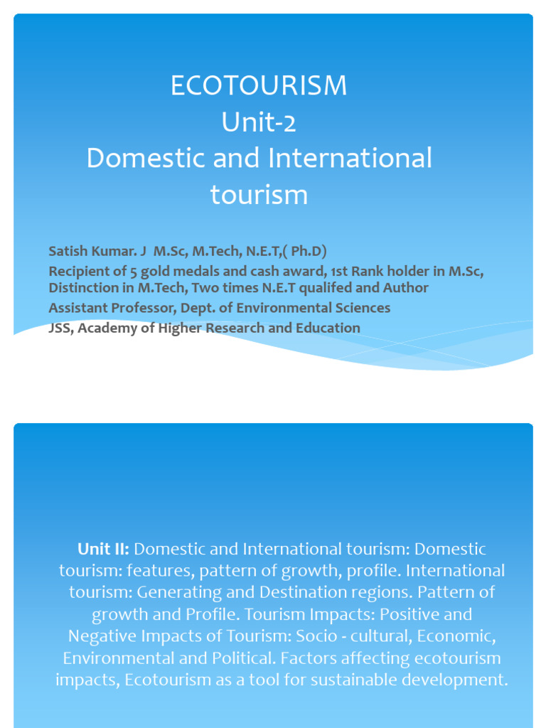 Domestic and International Tourism Insights | PDF | Tourism ...
