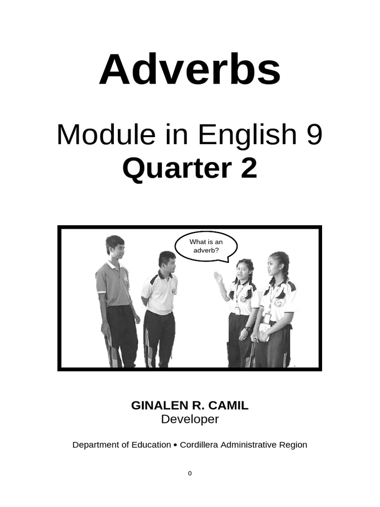 English 9 Q2 - WK 6 - Adverbs - Ginalyn Camil - VI EDITED | PDF ...