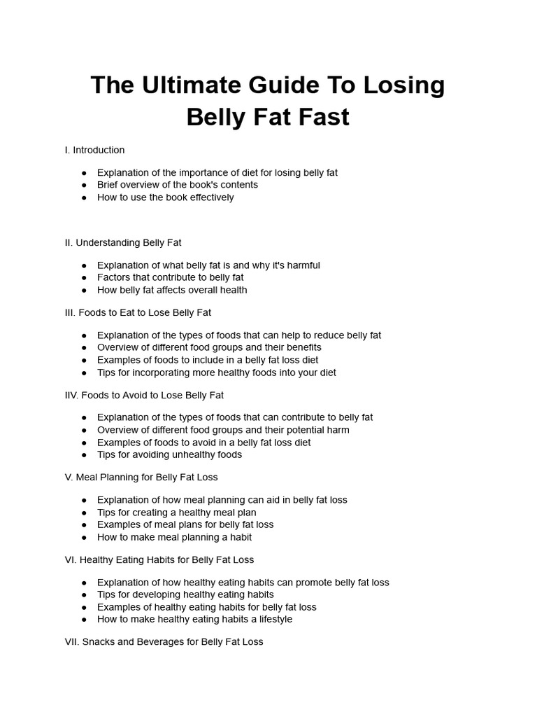 Final Belly fat book | PDF | Healthy Diet | Dieting