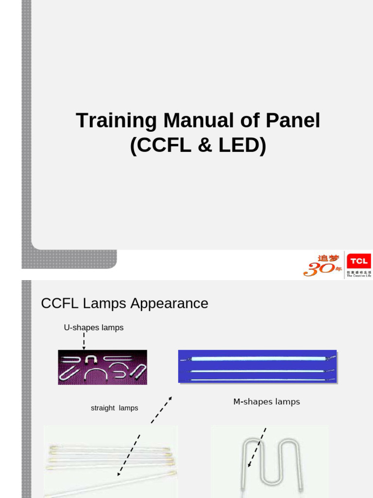 CCFL & LED Panel Training Manual | PDF | Fluorescent Lamp | Light ...