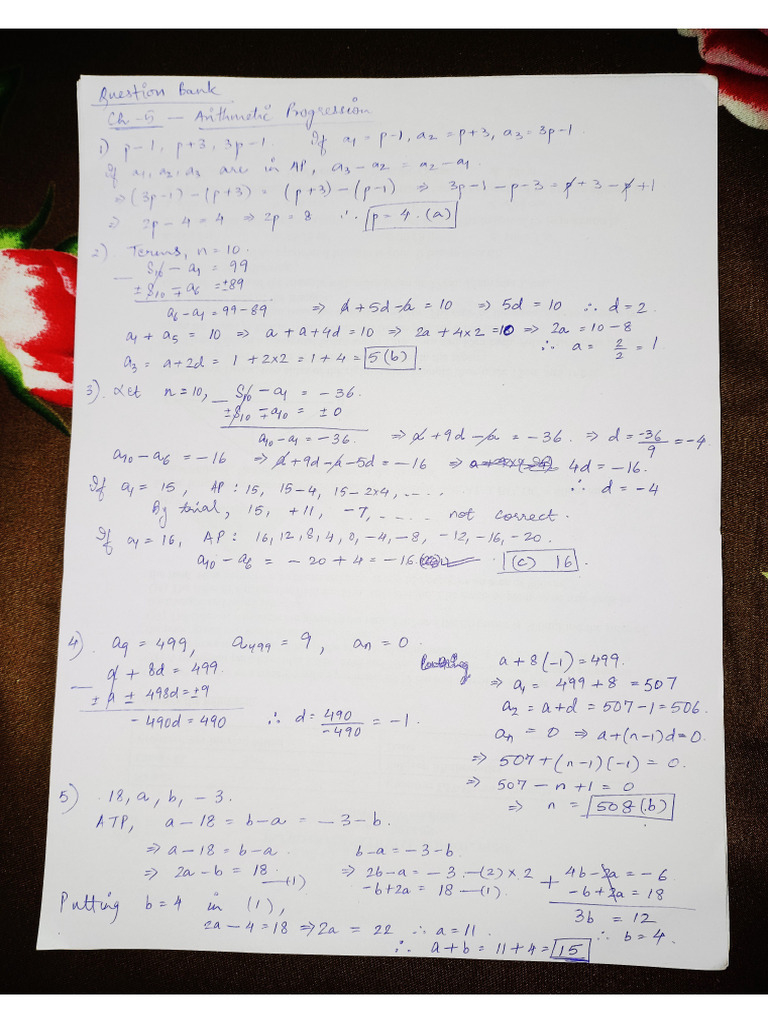 Chapter 5 Arithmetic Progression Pdf 1662