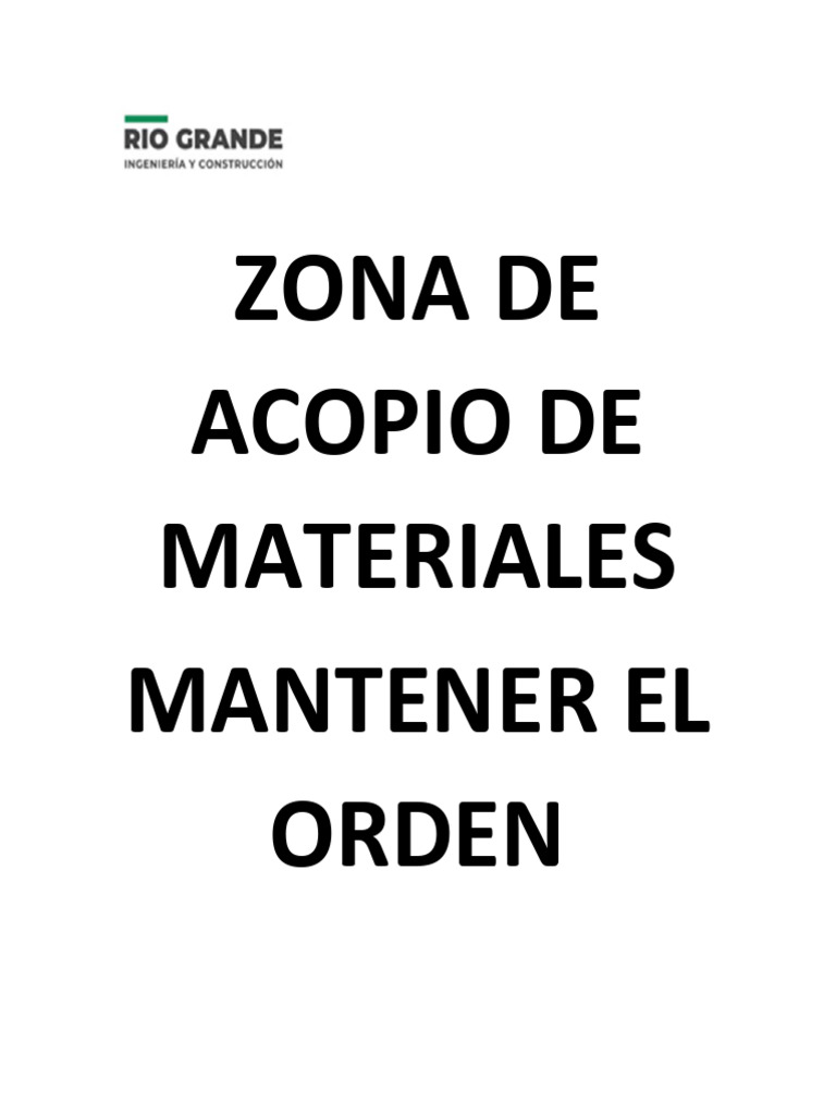 Zona de Acopio de Materiales | PDF