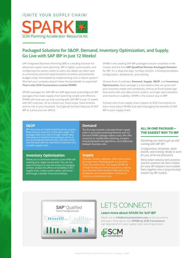 SPARK+data+sheet | PDF | Supply Chain Management | Supply Chain