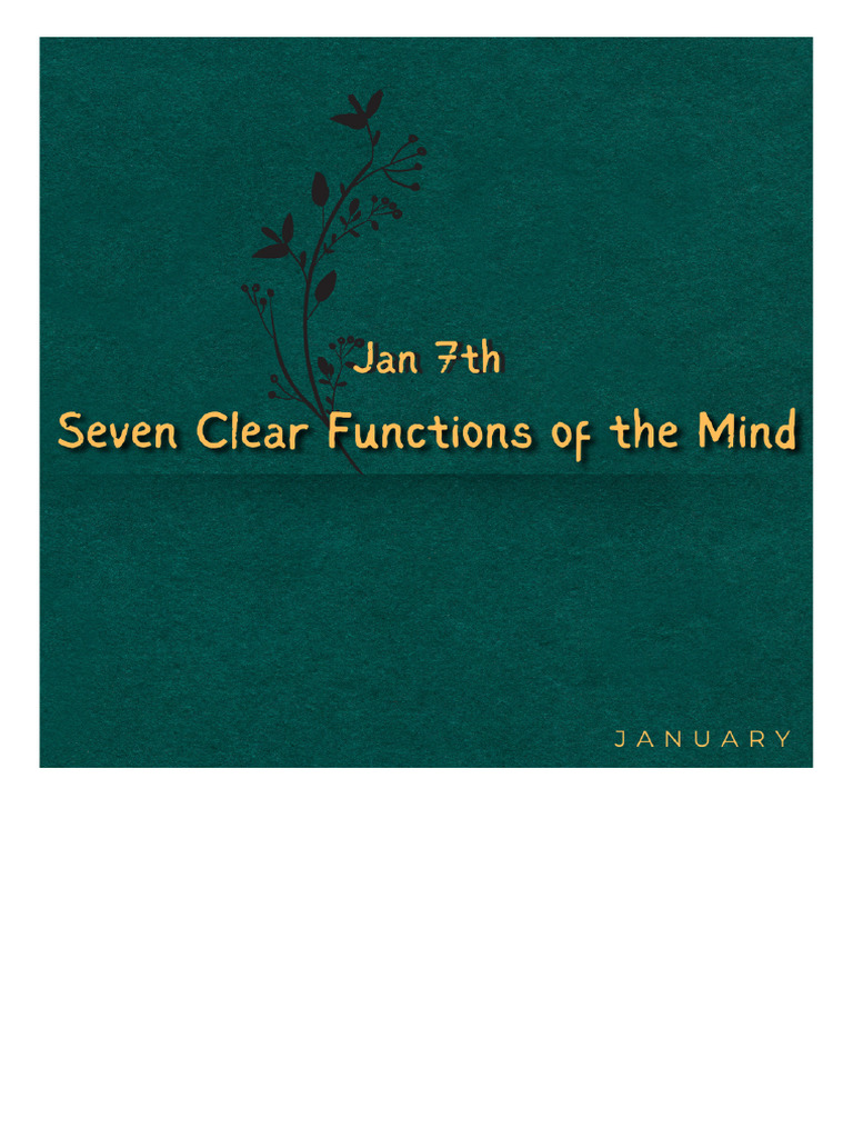 Seven Clear Function of Mind | PDF