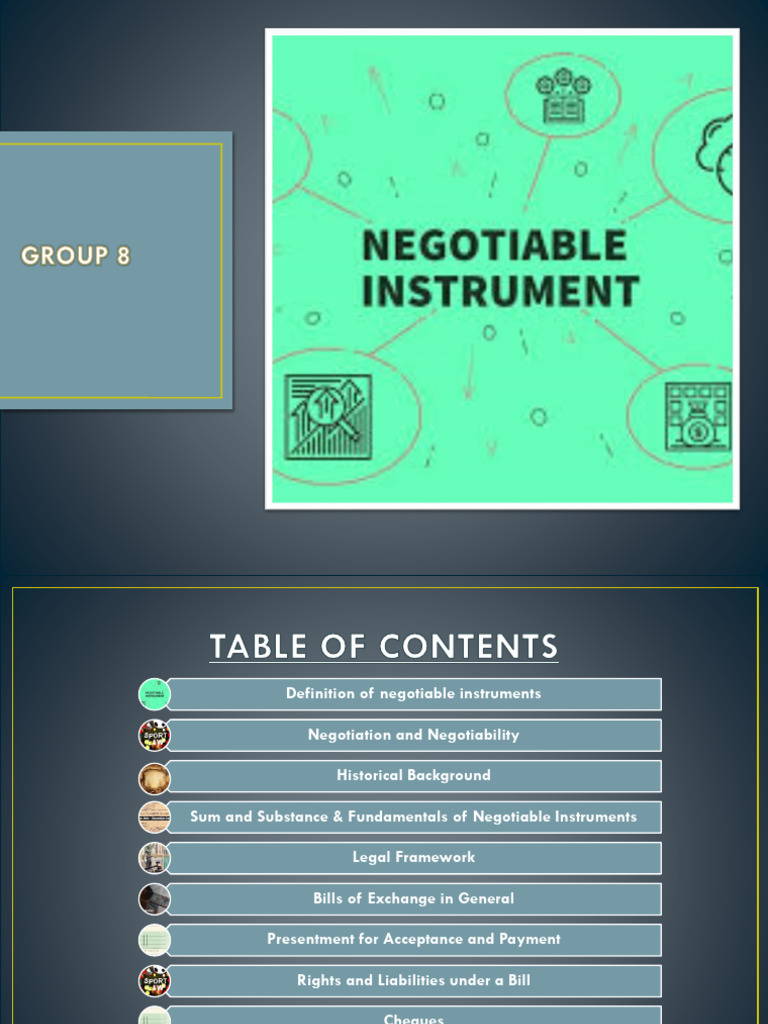 Negotiable Instruments | PDF | Negotiable Instrument | Cheque