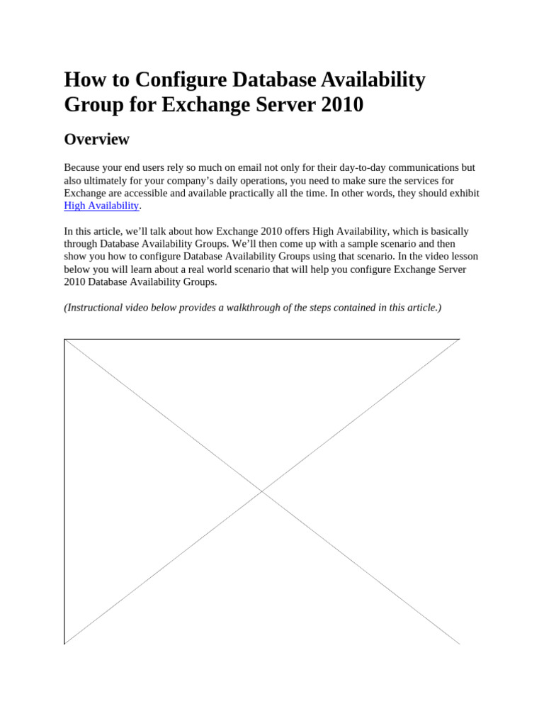Configure DAG for Exchange 2010 | PDF | Databases | Microsoft Exchange Server
