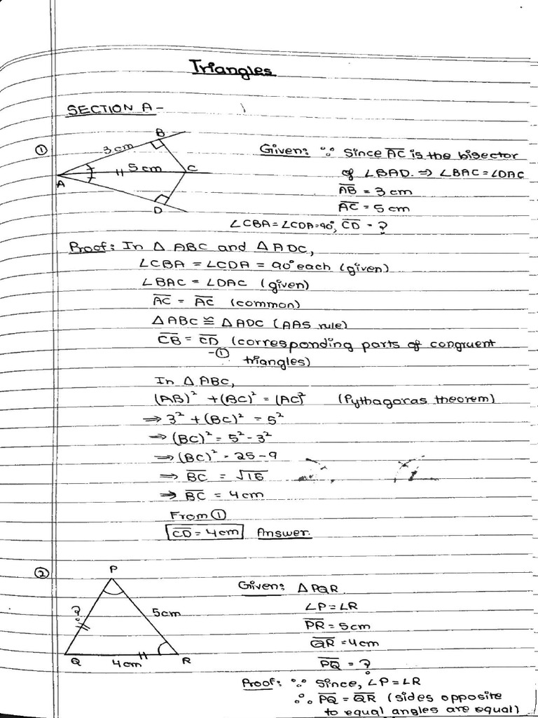 Triangles Test | PDF