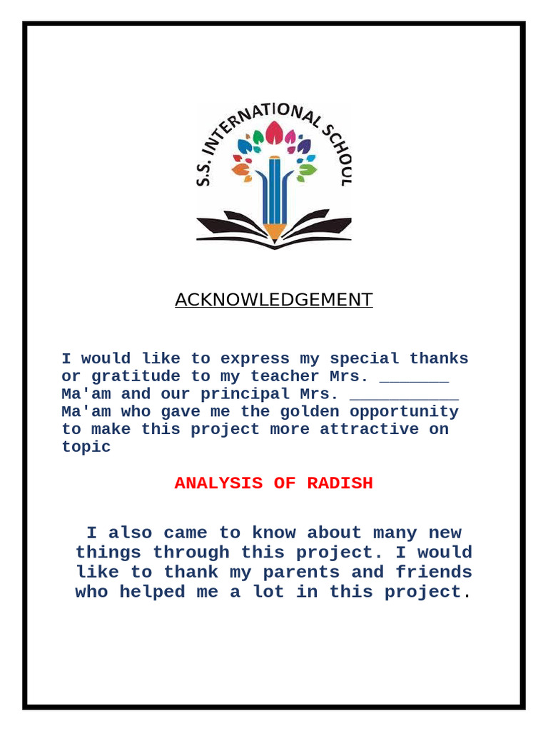 ACKNOWLEDGEMENT | PDF