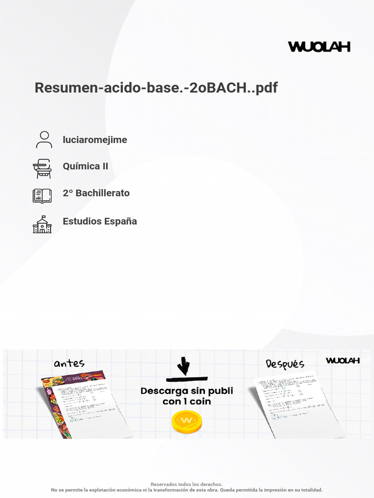 Resumen de Ácidos y Bases en Química | PDF | Sal (química) | Ácido