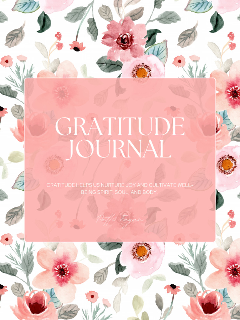 Gratitude Journal Gift Patti Fagan | PDF | Gratitude