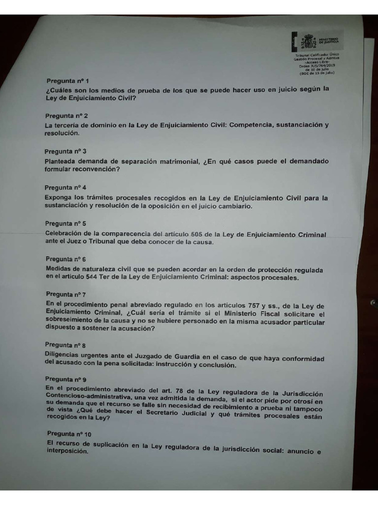 Tercer Ejercicio Gestion Procesal Compressed | PDF