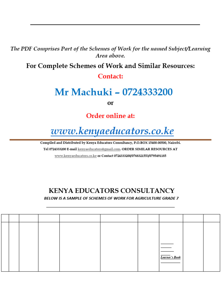 Grade 7 Term 1 Integrated Science Schemes 1 | PDF | Science | Cognitive ...