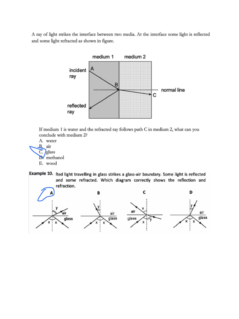 HW - Total Internal Reflection | PDF
